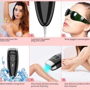 Permanent Painless Ice-Cooling IPL Laser Hair Removal for Women & Men, Upgrade to 999,999 Flashes Facial Body Profesional IPL Epilator Machine