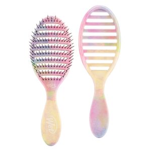 wet brush speed dry hair brush - stripes (color wash) - vented design and ultra soft heatflex bristles are blow dry safe with ergonomic handle manages tangle and uncontrollable hair - pain-free