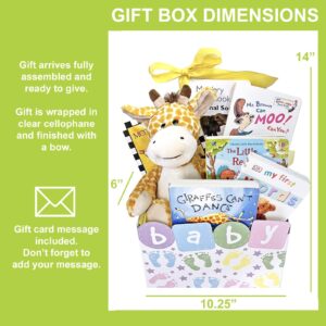 Baby Gift Basket with Books Gender Neutral Design Classic Baby Books