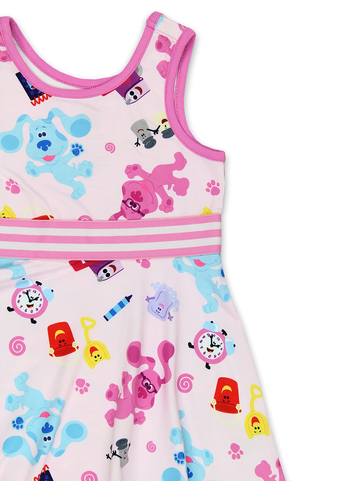 Blue's Clues & You Baby Toddler Girls Fit and Flare Ultra Soft Dress (24 Months, Baby Pink)