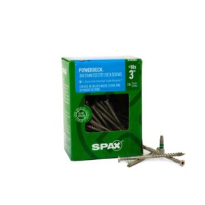 spax #10 x 3 exterior trim head stainless steel wood deck screws powerdeck torx t-star plus (66 ea) 1 lb bit included double threaded rust resistant