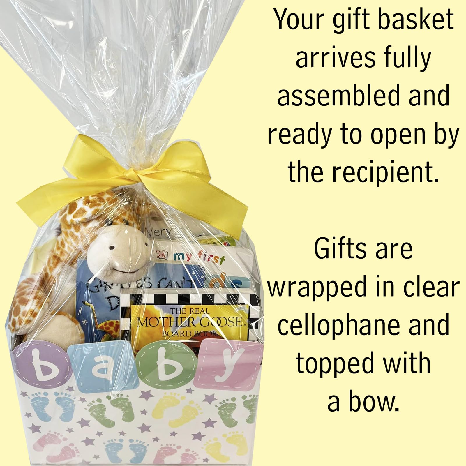 Baby Gift Basket with Books Gender Neutral Design Classic Baby Books