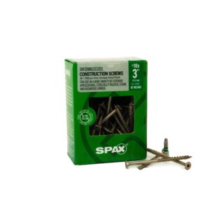 spax #10 x 3 exterior flat head stainless steel wood deck screws construction torx t-star plus (68 ea) 1 lb bit included rust resistant