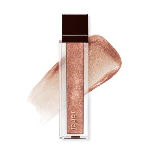 jouer long wear lip topper - lip gloss - moisturize & nourish lips - non-stick shimmer - skin protecting formula - vanilla flavor - paraben, gluten, & cruelty free - vegan friendly