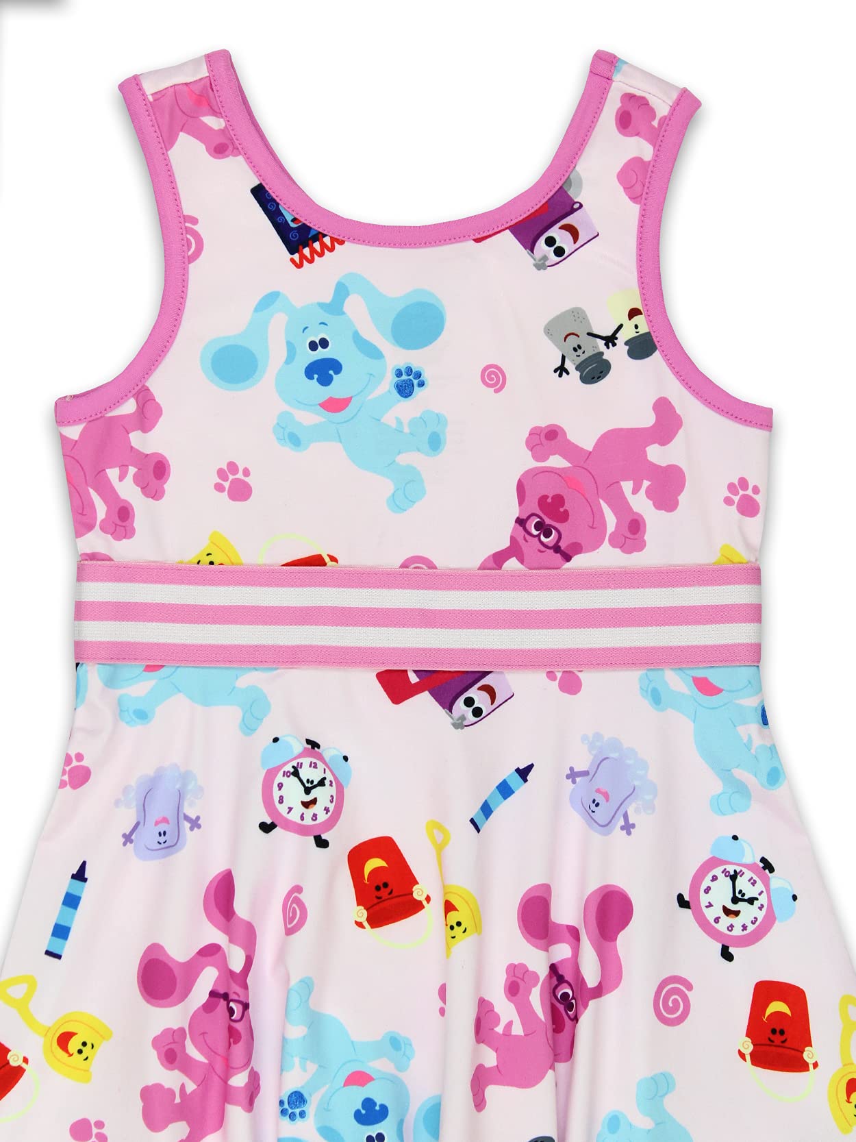 Blue's Clues & You Baby Toddler Girls Fit and Flare Ultra Soft Dress (24 Months, Baby Pink)