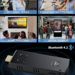 OUVISLITE Mini PC, Mini PC Stick 8GB RAM 128G ROM Atom X5-Z8350 Mini Computer Stick Win 10 Pro PC Stick 4K HDMI 2.4G / 5G WiFi Bluetooth 4.2 Auto Power On Business Office Home Theater