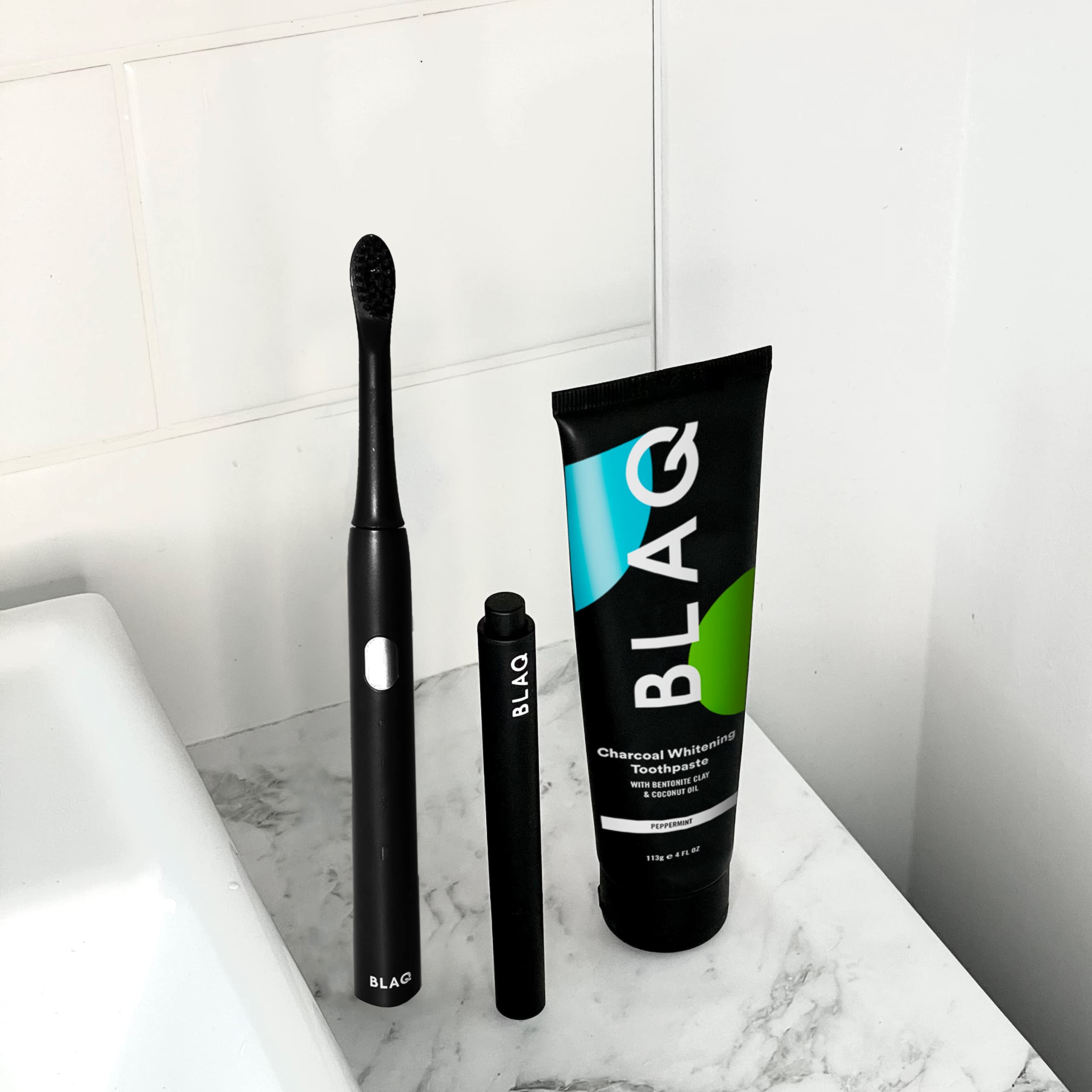 BLAQ Electric Toothbrush Replacement Heads - Sonic Toothbrush Heads Replacement - BLAQ Electric Toothbrush Refill - Optimal Plaque Control Toothbrush Heads - Pack of 2