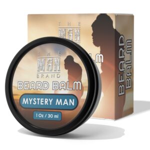 the man brand beard grooming balm for men - natural beeswax based conditioning formula for styling and care (mystery man, 1 oz / 30 ml)