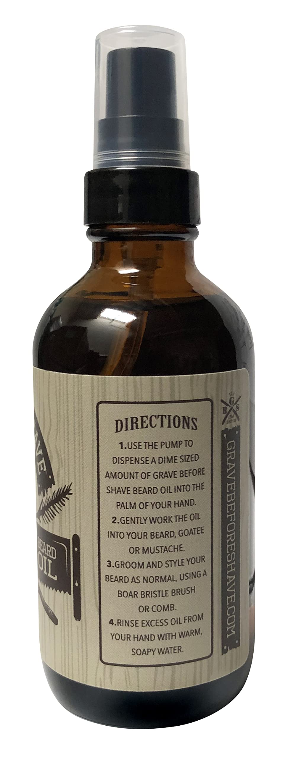 Grave Before Shave™ Pine/Cedar Wood Beard Oil 4oz. BIG BOTTLE