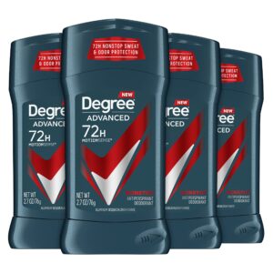 degree men advanced antiperspirant deodorant 72h sweat and odor protection nonstop claim: deodorant for men with motionsense technology 2.7 oz 4 count