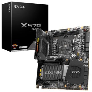 evga x570 dark, 121-vr-a579-kr, am4, amd x570, pcie gen4, sata 6gb/s, 2.5gb/s lan, wi-fi 6/bt5.2, usb 3.2 gen2x2, m.2, u.2, eatx, amd motherboard