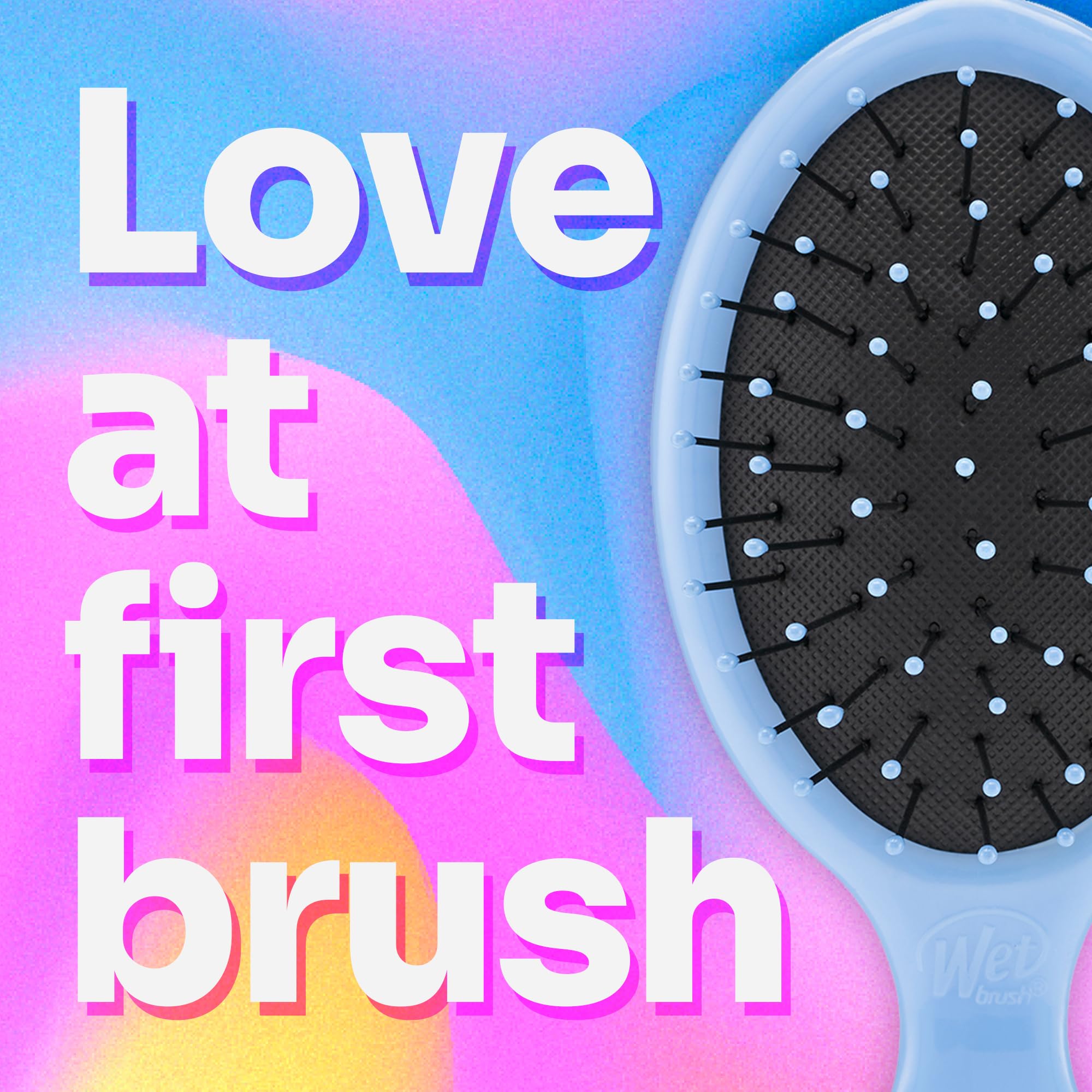 Wet Brush Squirt Detangling Brush, Sky - Mini Detangler Brush, No Tangle Ultra-Soft IntelliFlex Bristles, Wet & Dry Styling Hair Brush for Women & Men, All Hair Types