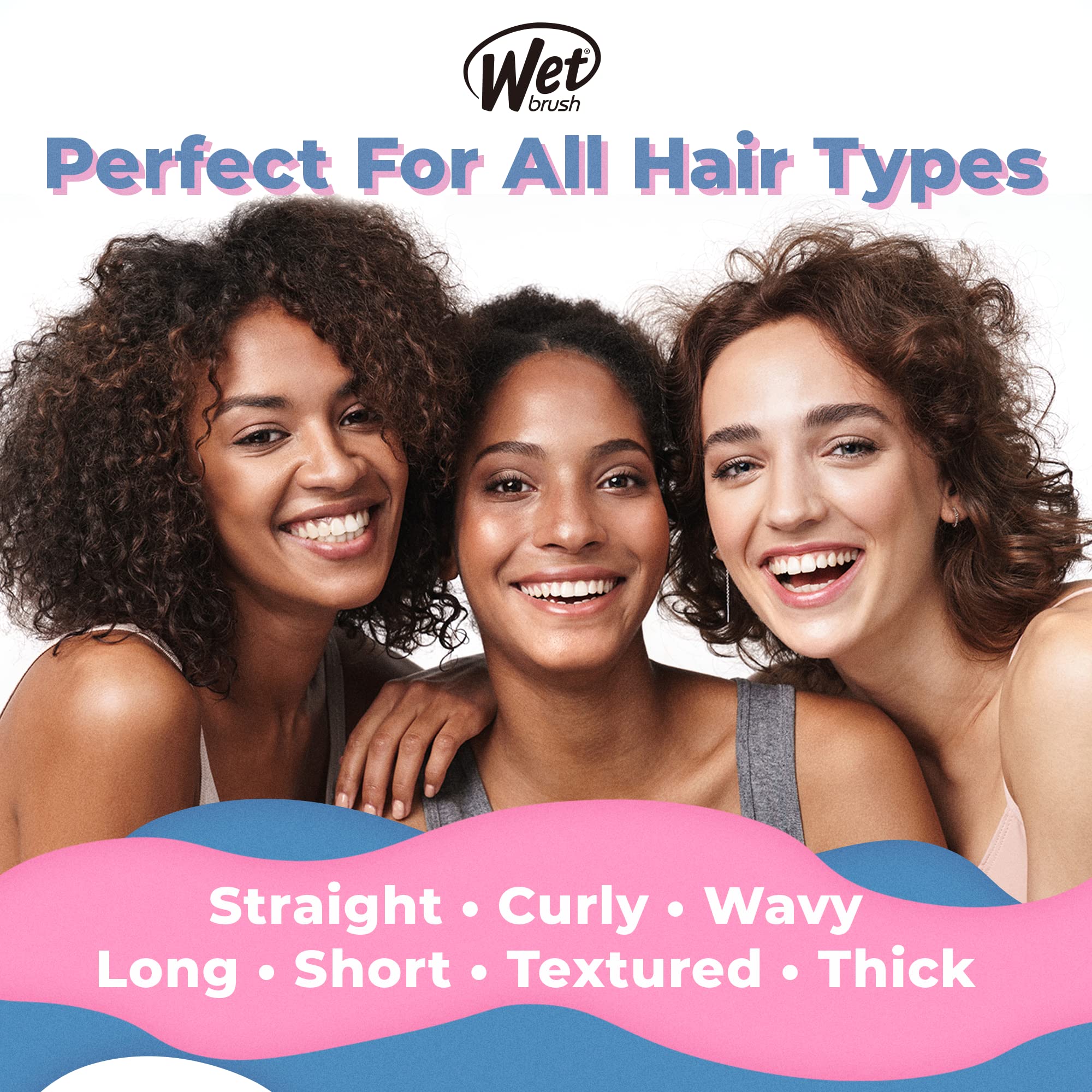 Wet Brush Speed Dry Hair Brush - Stripes (Color Wash) - Vented Design and Ultra Soft HeatFlex Bristles Are Blow Dry Safe With Ergonomic Handle Manages Tangle and Uncontrollable Hair - Pain-Free