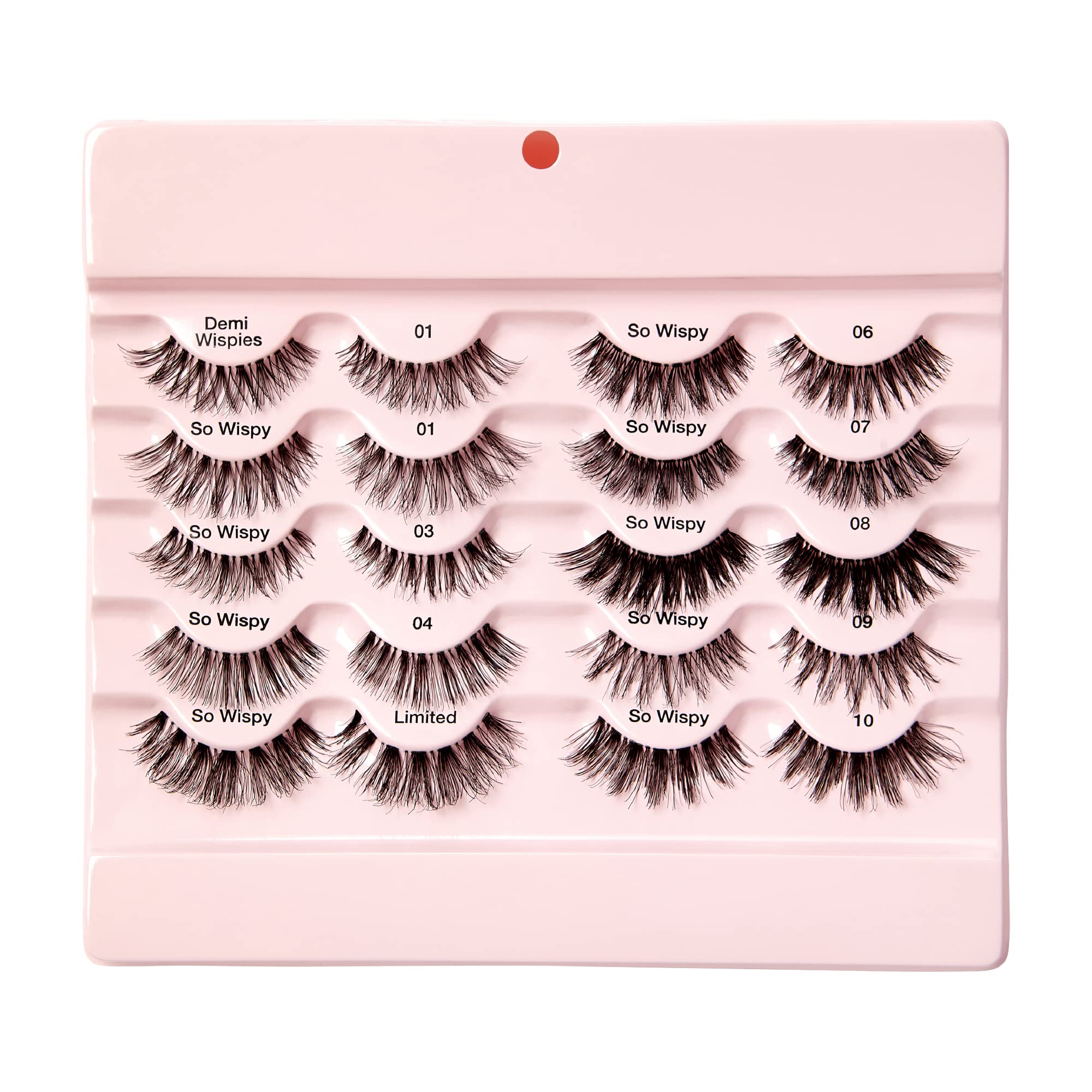 i-ENVY 10 Pairs So Wispy Human Hair Eyelashes Multipack, Natural Dramatic Fluffy False Lashes - Invisible Band, Volume & Curl, Lightweight, Reusable