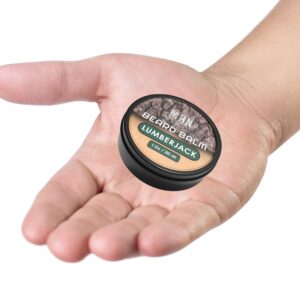 The Man Brand Beard Balm, Natural Beeswax Based Conditioning Balm for Beard Care, LumberJack Scent, 1 oz / 30 ml