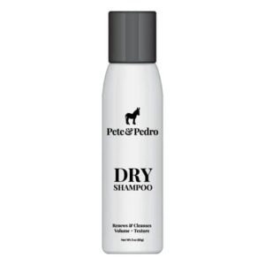 pete & pedro dry - dry shampoo for men & women hair | absorbs oil while adding volume and texture | no water needed, great for all hair types | as seen on shark tank, 3 oz.