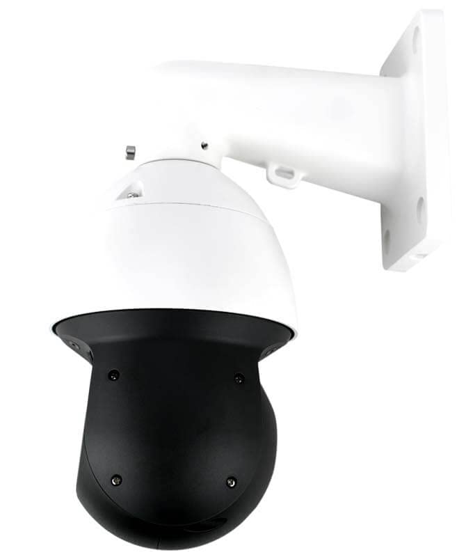 4MP IP PoE Pan-Tilt-Zoom (PTZ) Speed Dome Camera w/ 25x Zoom, 330ft of Starlight IR Night Vision, AI, Smart Motion Detect, 100ft Cat5e Cable- MTZ4250-IRAISMD