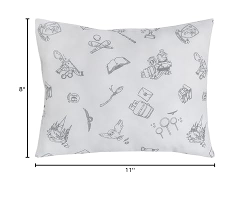 Warner Brothers Harry Potter Magical Moments Grey and White Keepsake Pillow