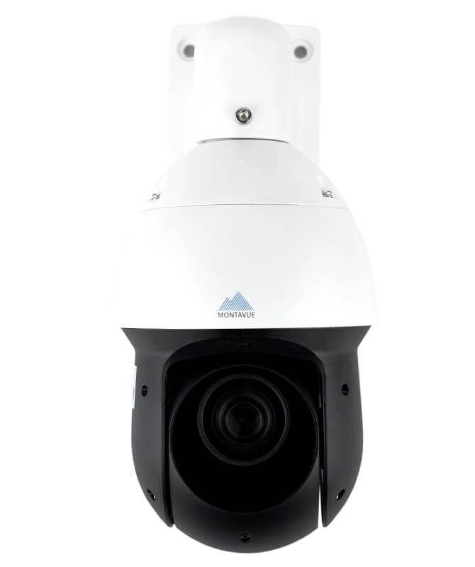 4MP IP PoE Pan-Tilt-Zoom (PTZ) Speed Dome Camera w/ 25x Zoom, 330ft of Starlight IR Night Vision, AI, Smart Motion Detect, 100ft Cat5e Cable- MTZ4250-IRAISMD