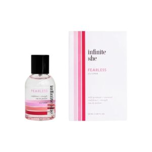 infinite she fearless eau de parfum, 1.69 fl oz – wild geranium and rosewood scent – women’s fragrance with modern botanicals, confidence and strength, vegan formula and paraben free