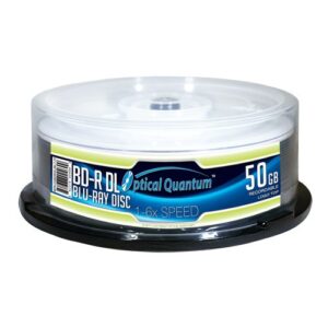 25 pack 6x 50gb bd-r dl blu-ray blank disc logo top