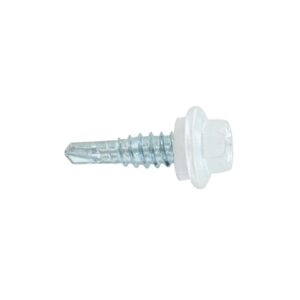 fasteners plus st fastening #14 x 7/8" maxx steelbinder metal roofing stitch screws metal-to-metal bright white (pack of 250)