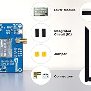 sb components LoRa HAT for Raspberry Pi E22-900T22S Smart Data Transmission Board Module LoRa Expansion Board for Raspberry Pi, Transmission up to 5 KM (915 MHz)