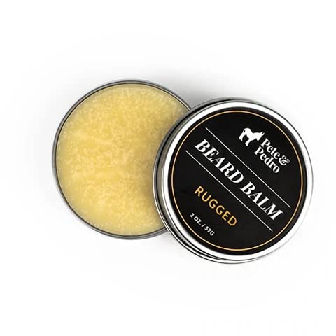 Pete & Pedro RUGGED BEARD BALM - Cedar, Bergamot, & Tobacco Scent | 100% Natural & Organic Ingredients | Light-Hold, Hydrates, Softens Skin, Reduces Itch, Frizz & Flakes| As Seen on Shark Tank, 2 oz.