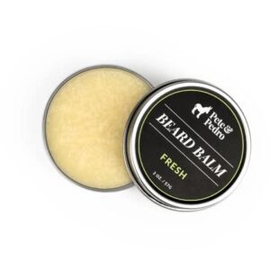 Pete & Pedro FRESH BEARD BALM – Clean, Musk, & Teak Wood Scent | 100% Natural & Organic Ingredients | Light-Hold, Hydrates, Softens Skin, Reduces Itch, Frizz & Flakes | As Seen on Shark Tank, 2 oz.