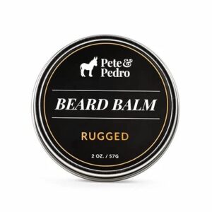 pete & pedro rugged beard balm - cedar, bergamot, & tobacco scent | 100% natural & organic ingredients | light-hold, hydrates, softens skin, reduces itch, frizz & flakes| as seen on shark tank, 2 oz.