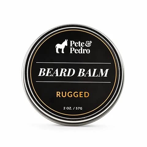 Pete & Pedro RUGGED BEARD BALM - Cedar, Bergamot, & Tobacco Scent | 100% Natural & Organic Ingredients | Light-Hold, Hydrates, Softens Skin, Reduces Itch, Frizz & Flakes| As Seen on Shark Tank, 2 oz.