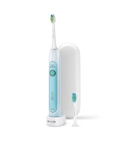 philips sonicare hx6712/66 healthywhite rechargeable electric toothbrush with 2 brushing modes | quadpacer & smartimer