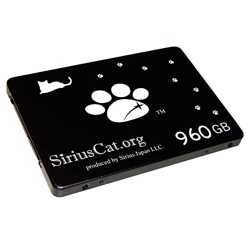 Sirius Cat SSD, 960 GB, Sirius Japan Sirius Cat Collaboration Product, 2.5 Inch, SATA 3, 6.0 Gb/s, SCD-960G