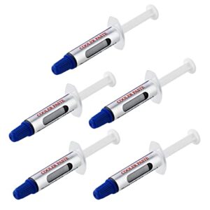 startech.com thermal paste, metal oxide compound, pack of 5 re-sealable syringes (1.5g / each), cpu/gpu thermal grease paste (silv5-thermal-paste)