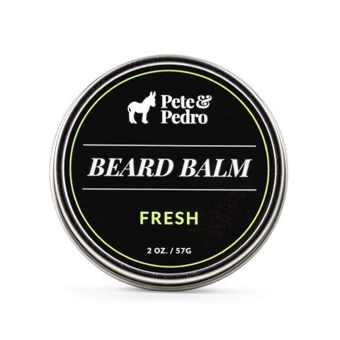 Pete & Pedro FRESH BEARD BALM – Clean, Musk, & Teak Wood Scent | 100% Natural & Organic Ingredients | Light-Hold, Hydrates, Softens Skin, Reduces Itch, Frizz & Flakes | As Seen on Shark Tank, 2 oz.