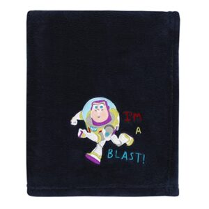 disney toy story outta this world blue appliqued super soft baby blanket