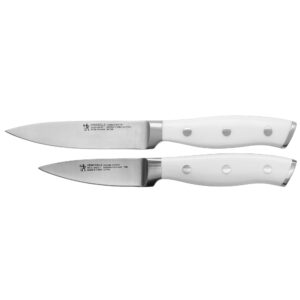 henckels forged accent razor-sharp 2-pc paring knife set, white handle, german engineered informed by 100+ years of mastery