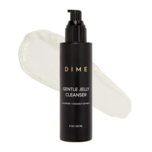 DIME Beauty Gentle Jelly Cleanser, Hydrating Facial Cleanser and Makeup Remover with Vitamin E, Sensitive Skin Face Wash, 4 oz / 120 ml