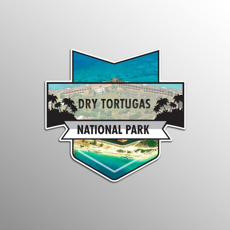 Dry Tortugas National Park Magnet | 4.7-Inch by 4.5-Inch | 2-Pack | 30 MIL Heavy Duty Magnetic Material | MPD928