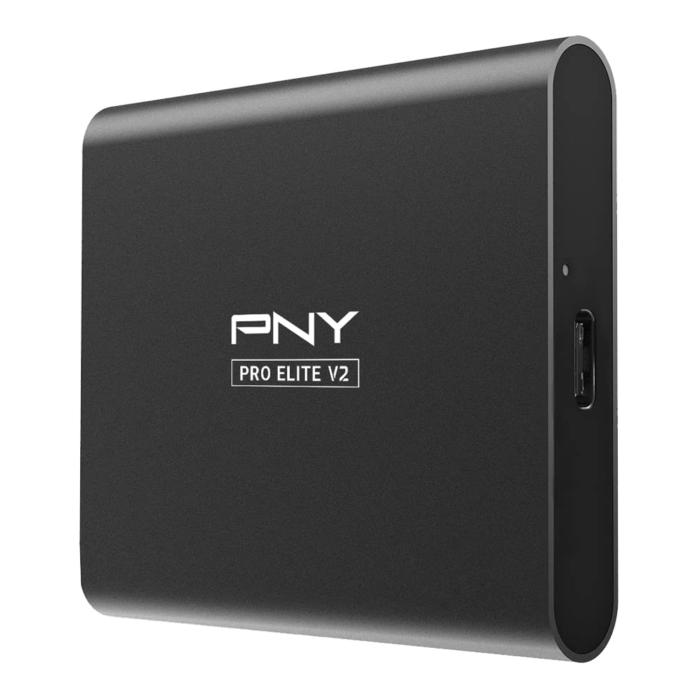 PNY Pro Elite V2 1TB USB 3.2 Gen 2x1 Type-C Portable Solid State Drive (SSD) – (PSD0CS2160-1TB-RB)