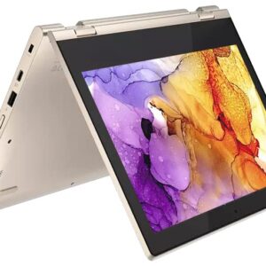 Lenovo 2-in-1 Convertible 11.6” Touchscreen Chromebook, Intel Celeron N Processor Up to 2.70GHz, 4GB Memory, 32GB Storage, Chrome OS, Pale Gold (Renewed)