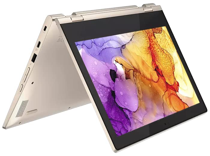 Lenovo 2-in-1 Convertible 11.6” Touchscreen Chromebook, Intel Celeron N Processor Up to 2.70GHz, 4GB Memory, 32GB Storage, Chrome OS, Pale Gold (Renewed)