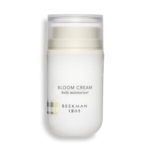 beekman 1802 bloom face cream, goat milk moisturizer - hydrates, nourishes & restores skin barrier - infused with epsom salt & niacinamide - safe for all skin types - fragrance-free, cruelty-free