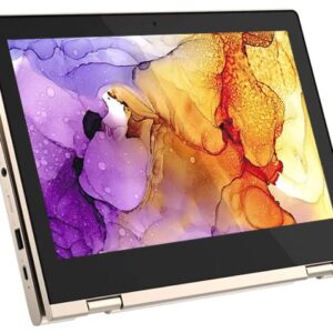 Lenovo 2-in-1 Convertible 11.6” Touchscreen Chromebook, Intel Celeron N Processor Up to 2.70GHz, 4GB Memory, 32GB Storage, Chrome OS, Pale Gold (Renewed)