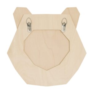 NoJo Little Love Bear Head Layered Natural Wood Nursery Wall Décor