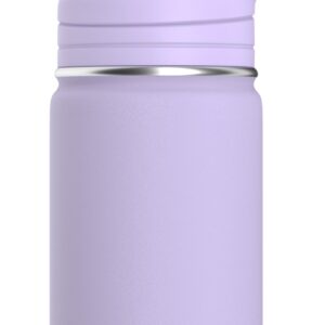 Hydrapeak Mini 14oz Water Bottle with Straw Lid, Stainless Steel Double Wall Insulated Water Bottle | Leak-Proof and Spill-Proof Water Bottle, 24 Hours Cold (Lavender)