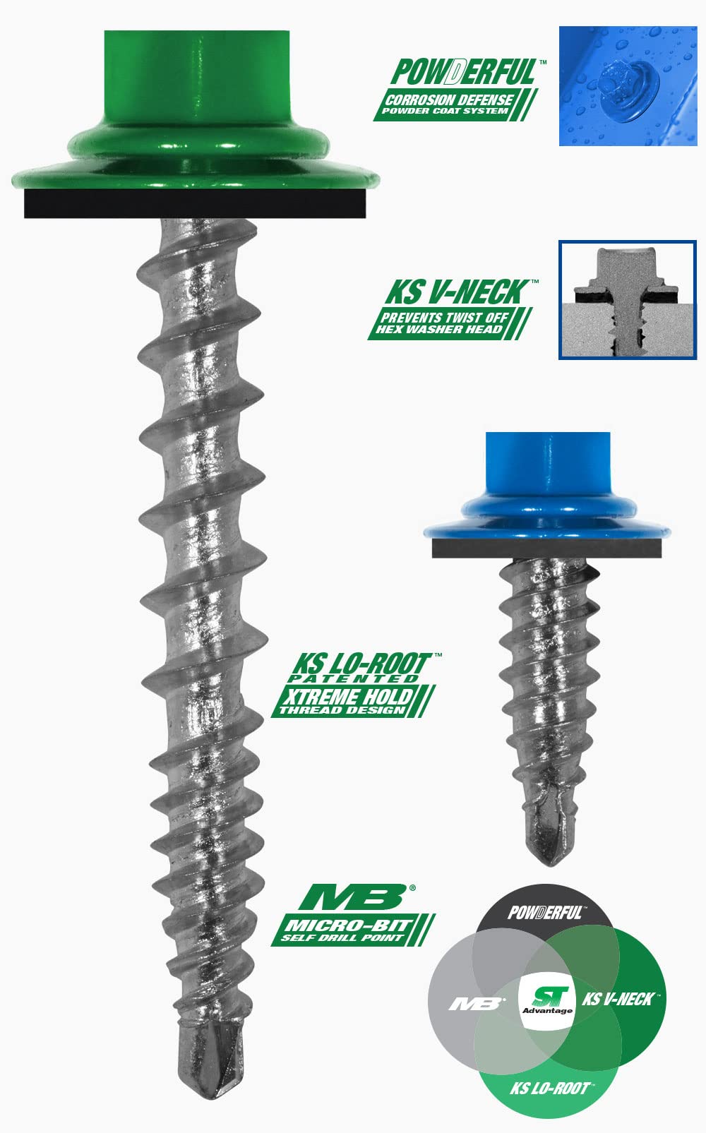 Fasteners Plus ST Fastening #12 x 3/4" Kwikseal Woodbinder Metal Roofing Stitch Screws Metal-to-Wood Brown (Pack of 250)