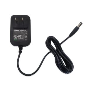 MyVolts 12V Power Supply Adaptor Compatible with/Replacement for Crosley CR6254A-BK4, CR6254A Turntable - US Plug