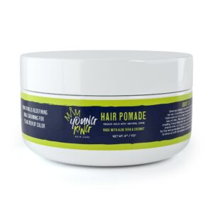 young king hair care kids pomade for boys | tame flyaways and sculpt natural curls | plant-based and harm-free | 4 oz