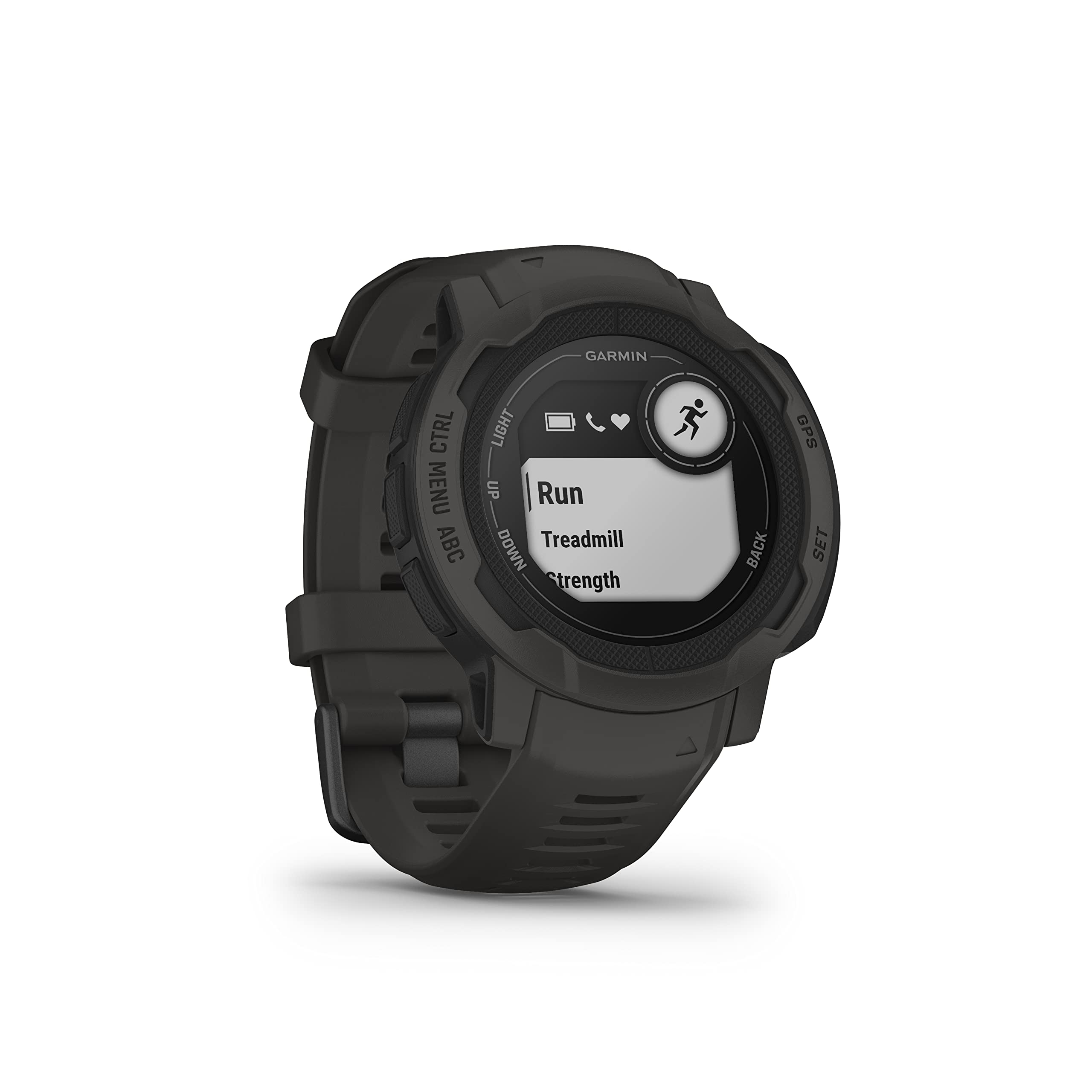 Wearable4U Garmin Instinct 2S GPS Smaller-Sized Rugged Outdoor Smartwatch, Graphite with Corning Gorilla Glass, Multi-GNSS Support Power Bundle